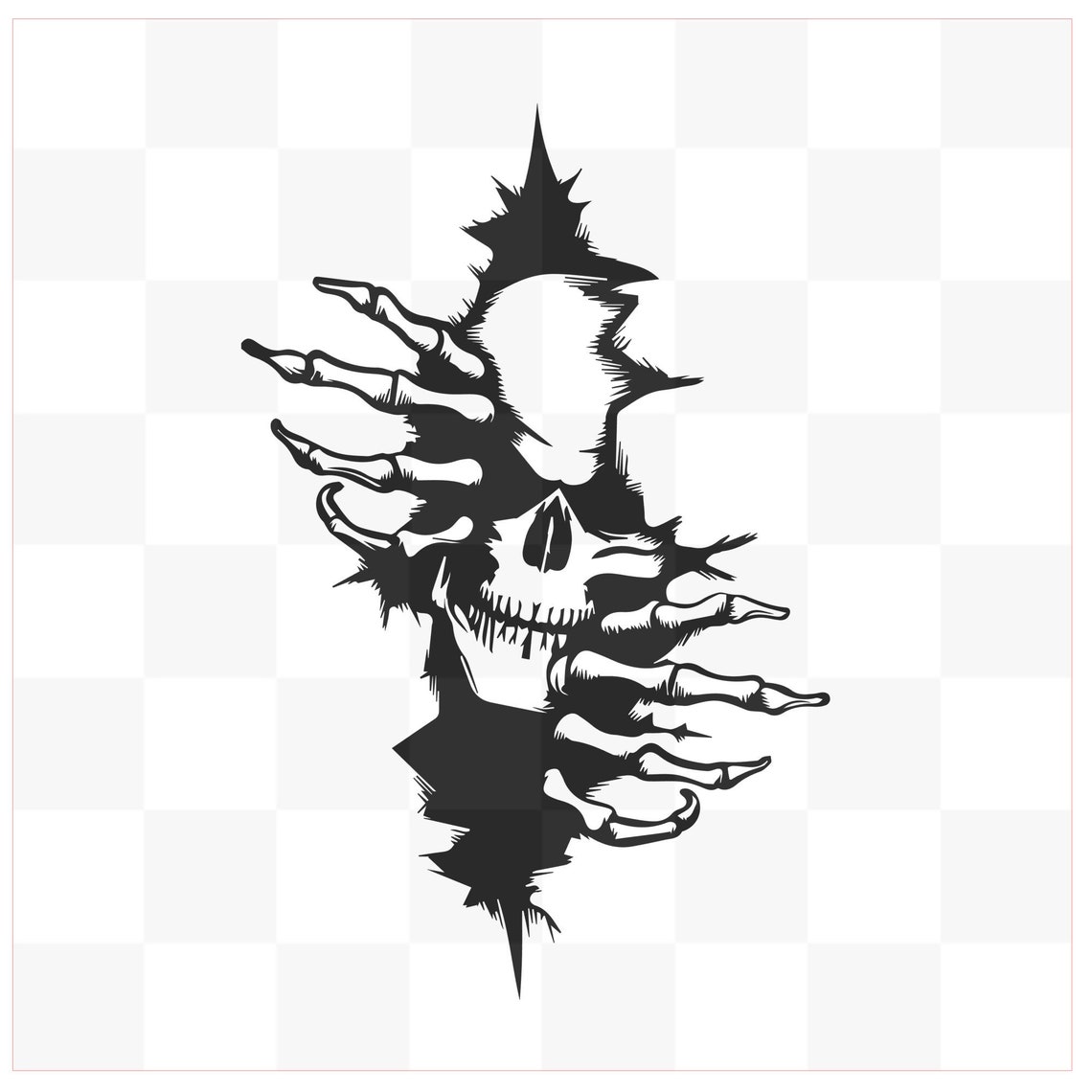 Skull Decal, Skull Vinyl Decal, Skull Sticker, Skull Car Window Decal ...