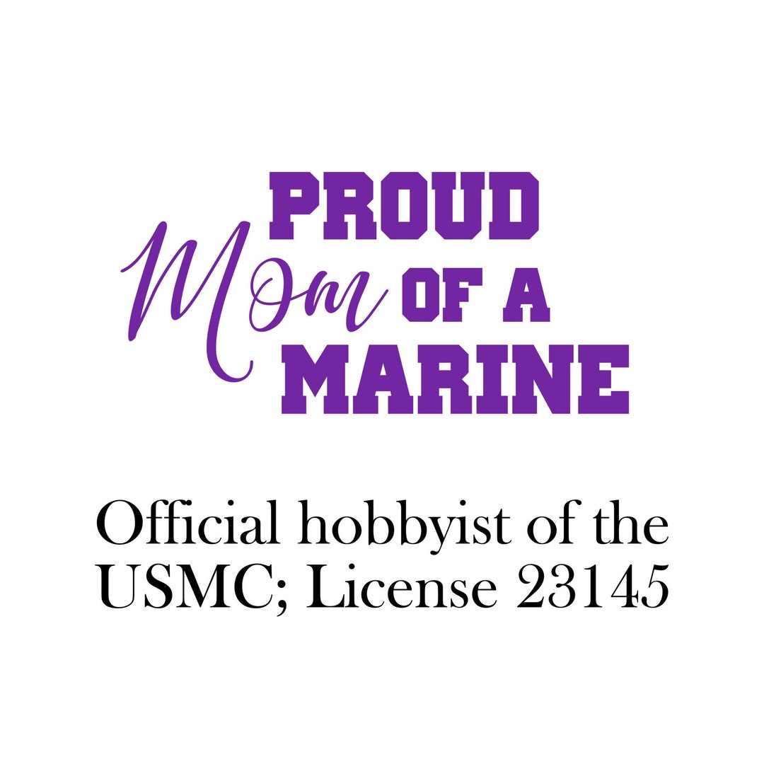 Marine Mom Vinyl Decal, Marine Mom Sticker, Marine Sticker, Marine Car ...
