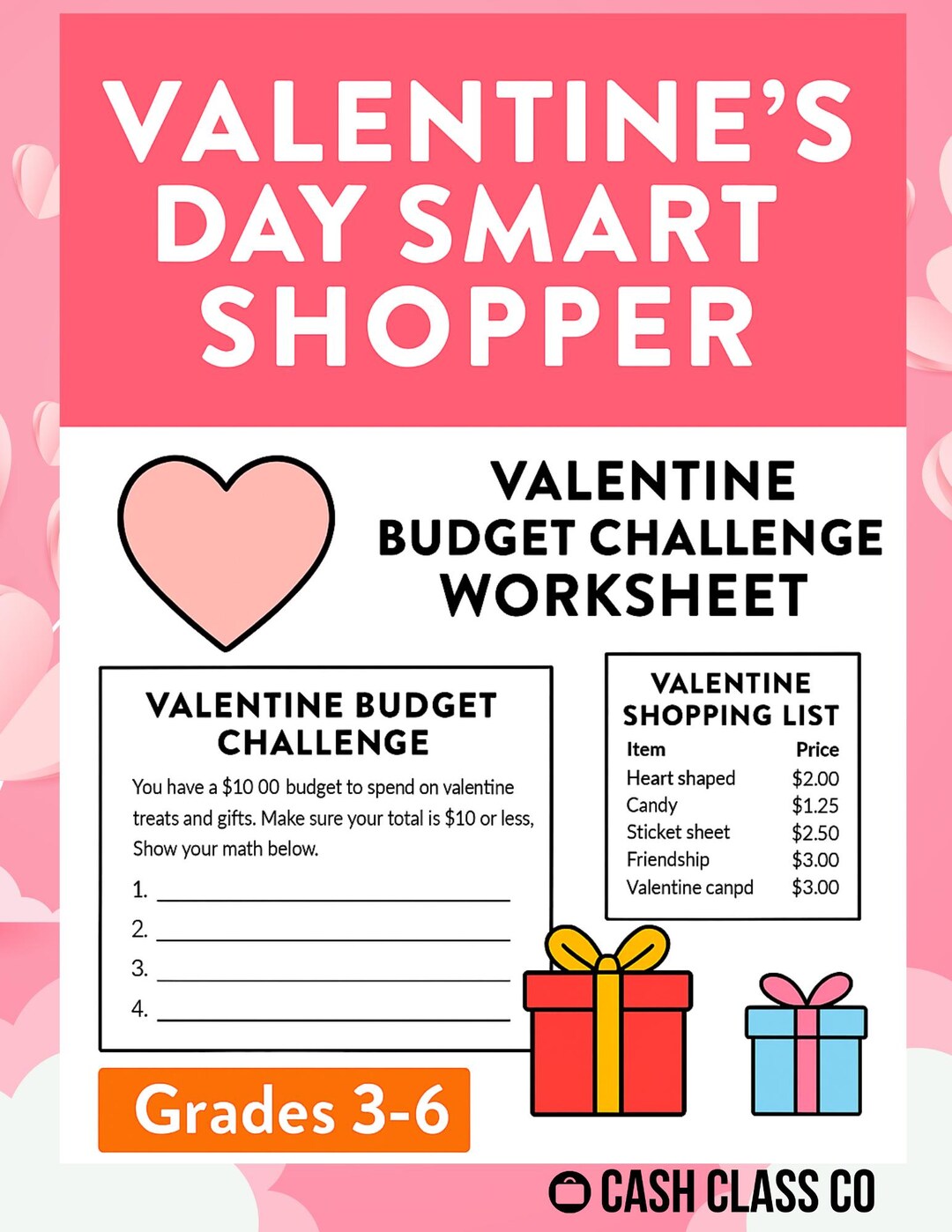 Valentine’s Day Smart Shopper – Budgeting & Money Math (grades 3–6) - Etsy