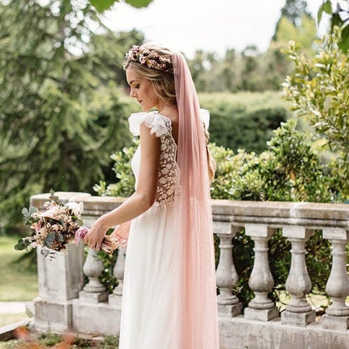 Pink Wedding Veil - Etsy