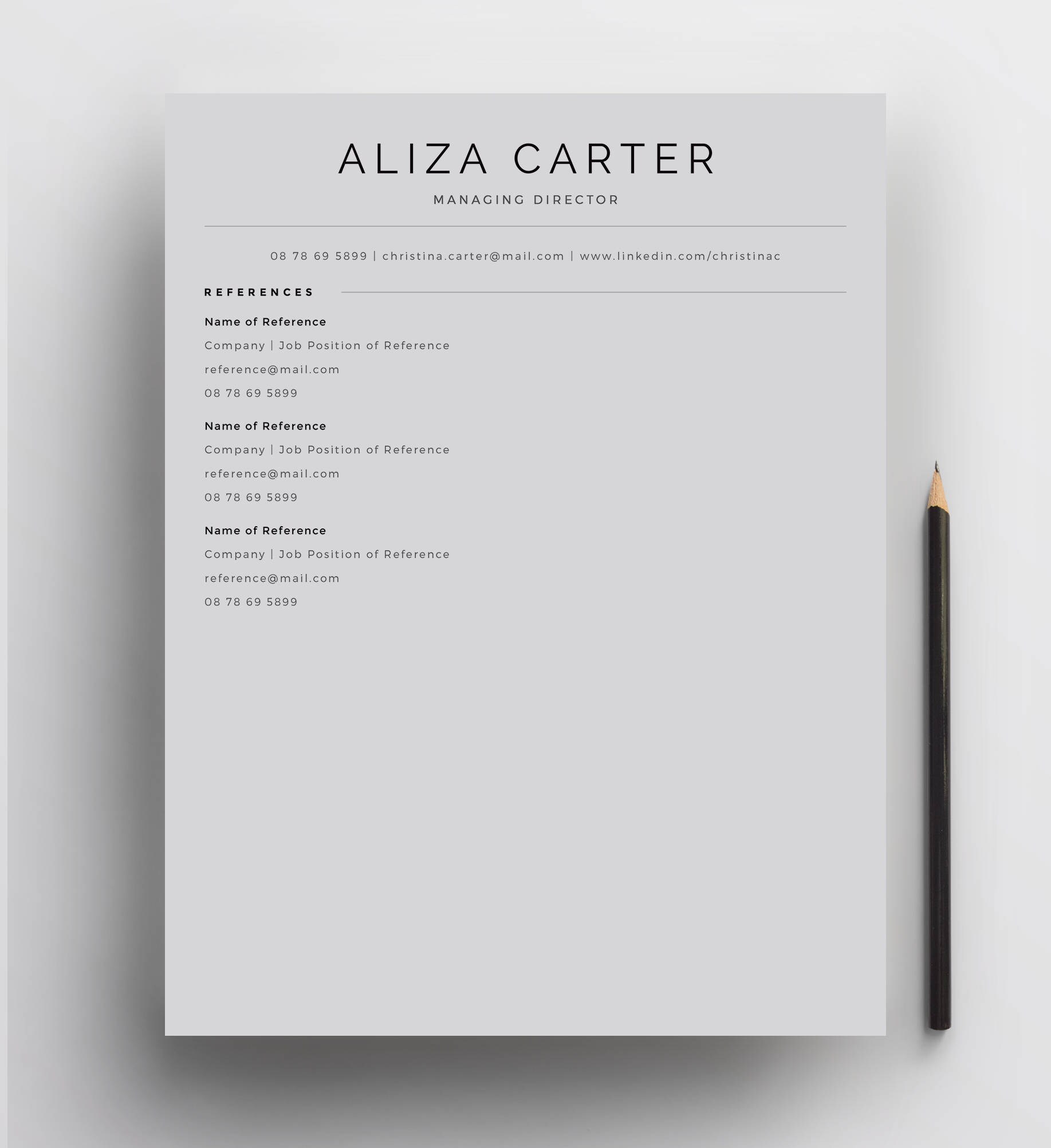Creative Resume Template, Minimalist Resume, Resume Design, Modern ...