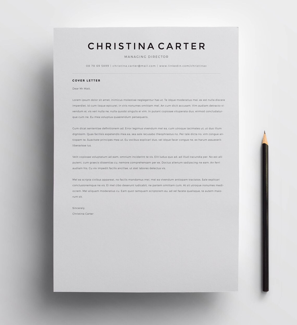 Creative Resume Template, Minimalist Resume, Resume, Modern Resume, CV ...