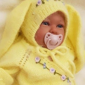 Knitted Baby Angora 3-in-1 Set. Set for Newborns Made of Angora With ...