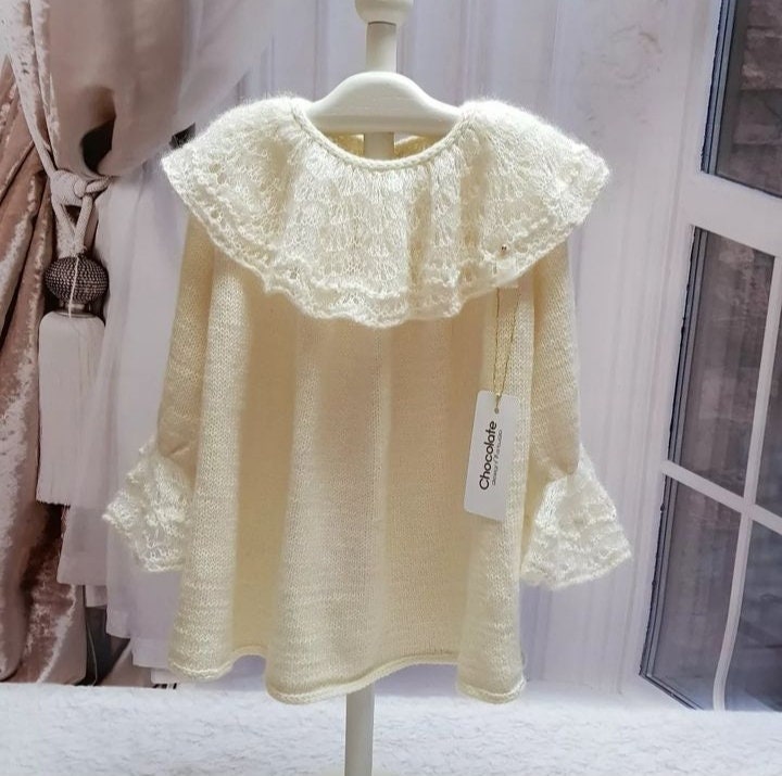 Merino Baby Dress, Merino Wool Dress, Knitted Baby Dress, Baby Dress ...