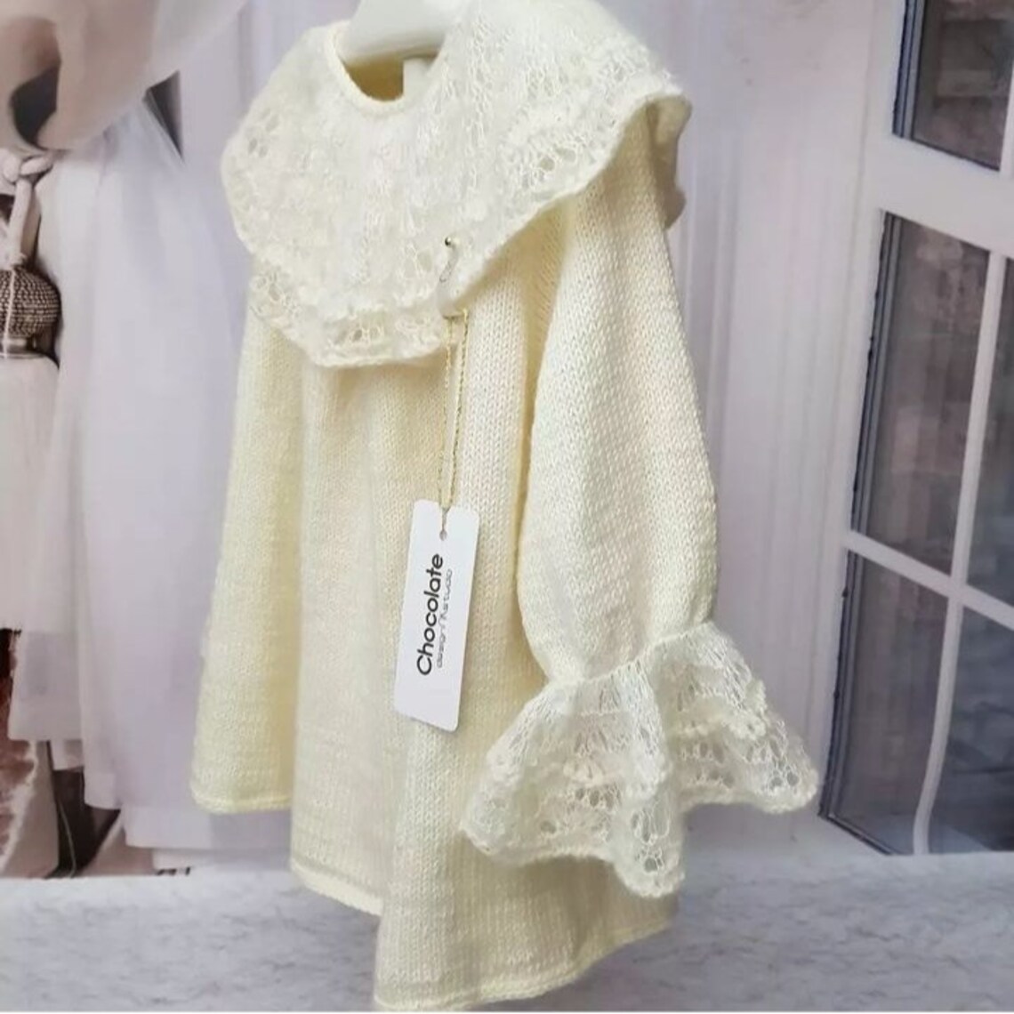 Merino Baby Dress, Merino Wool Dress, Knitted Baby Dress, Baby Dress ...