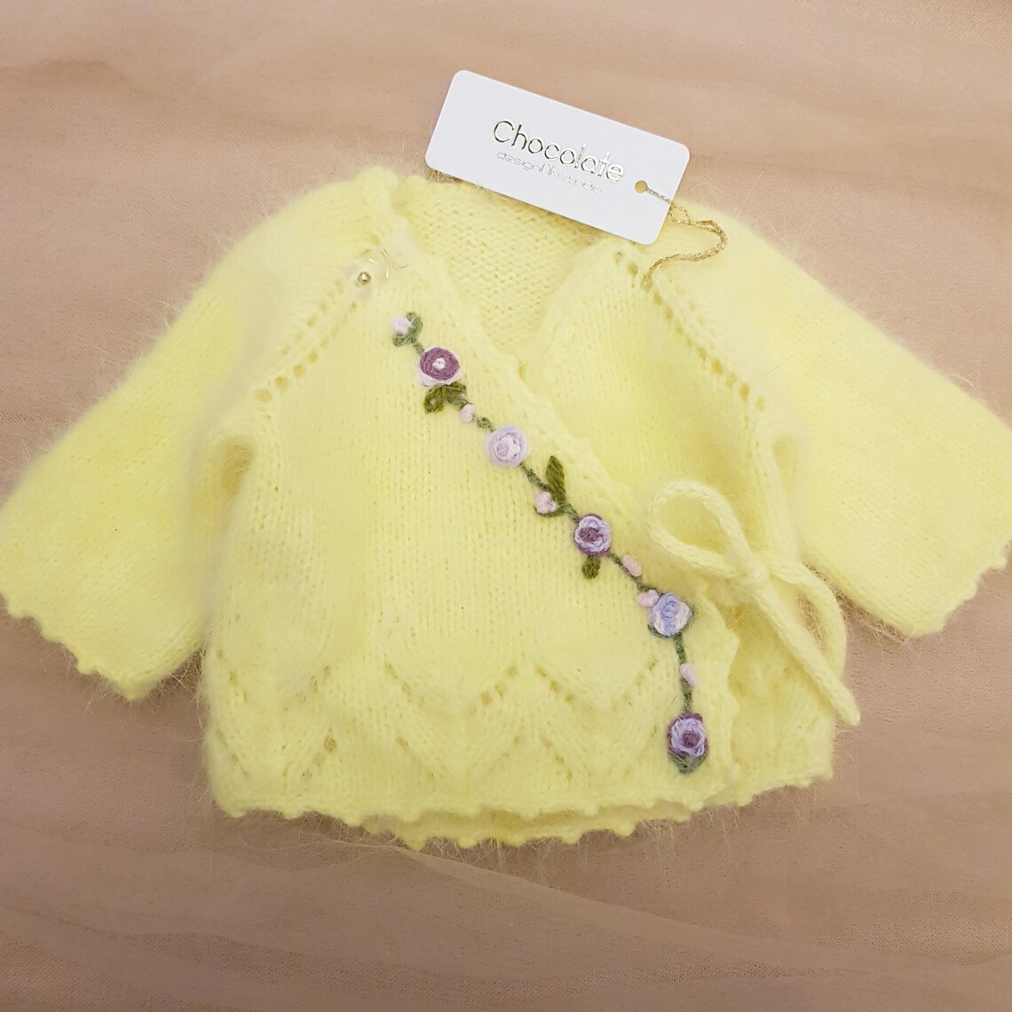 Knitted Baby Angora 3-in-1 Set. Set for Newborns Made of Angora With ...