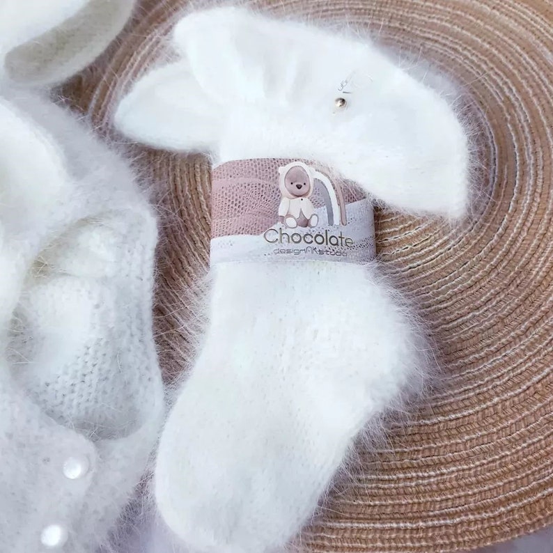 Baby Romper, Newborn Outfit , White Angora Baby Romper, Christmas Gift ...