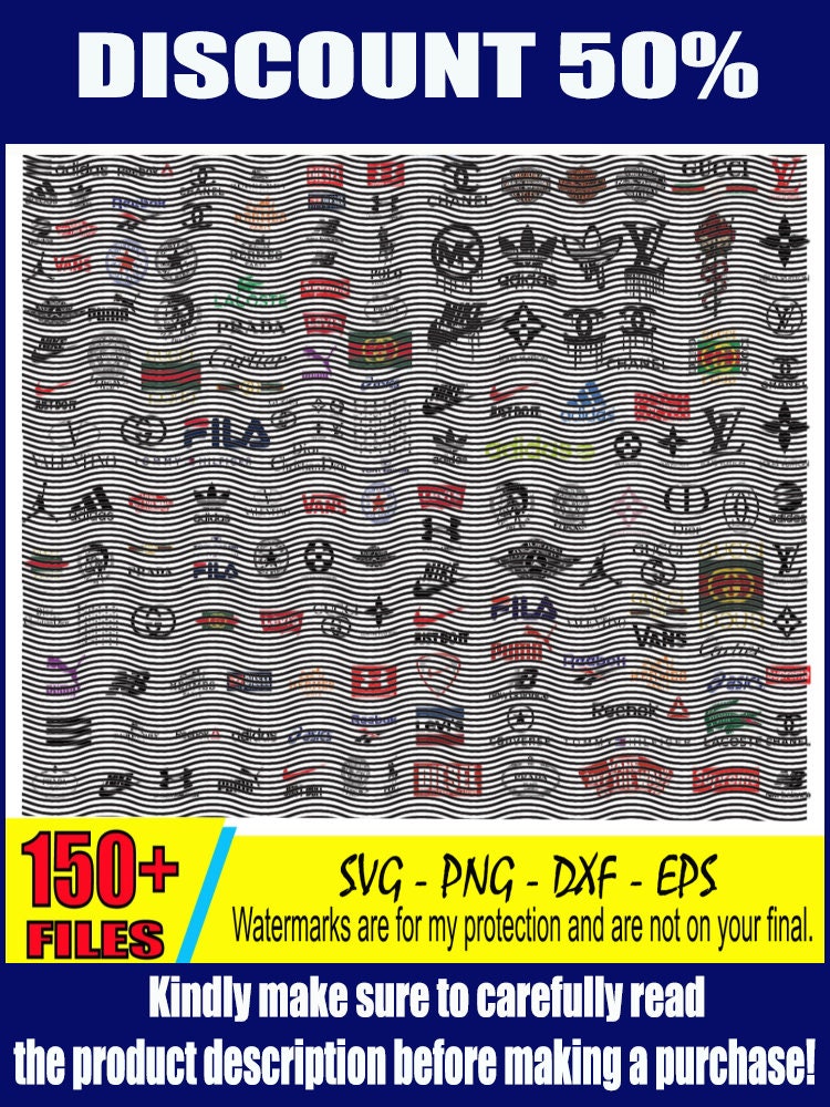 150 Fashion Brand Logos Svg Bundle, Ultimate Giga Bundle With Svg Files ...