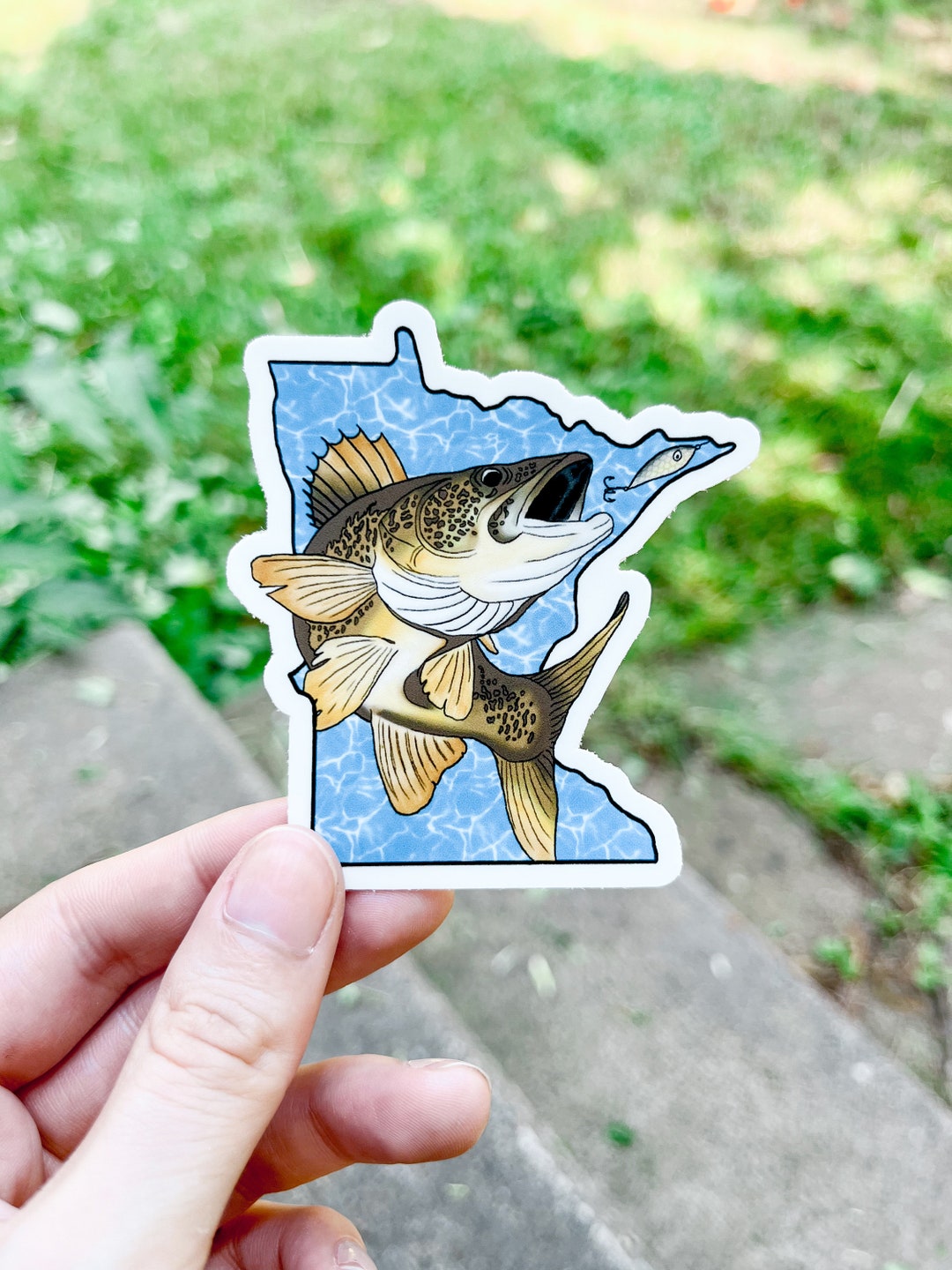 Minnesota Walleye Fish Vinyl Sticker - Etsy