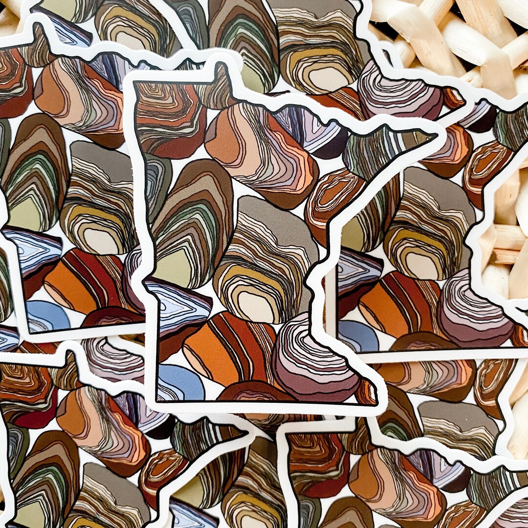 Minnesota Multicolored Lake Superior Agate Sticker, 2.64x3 Inches - Etsy