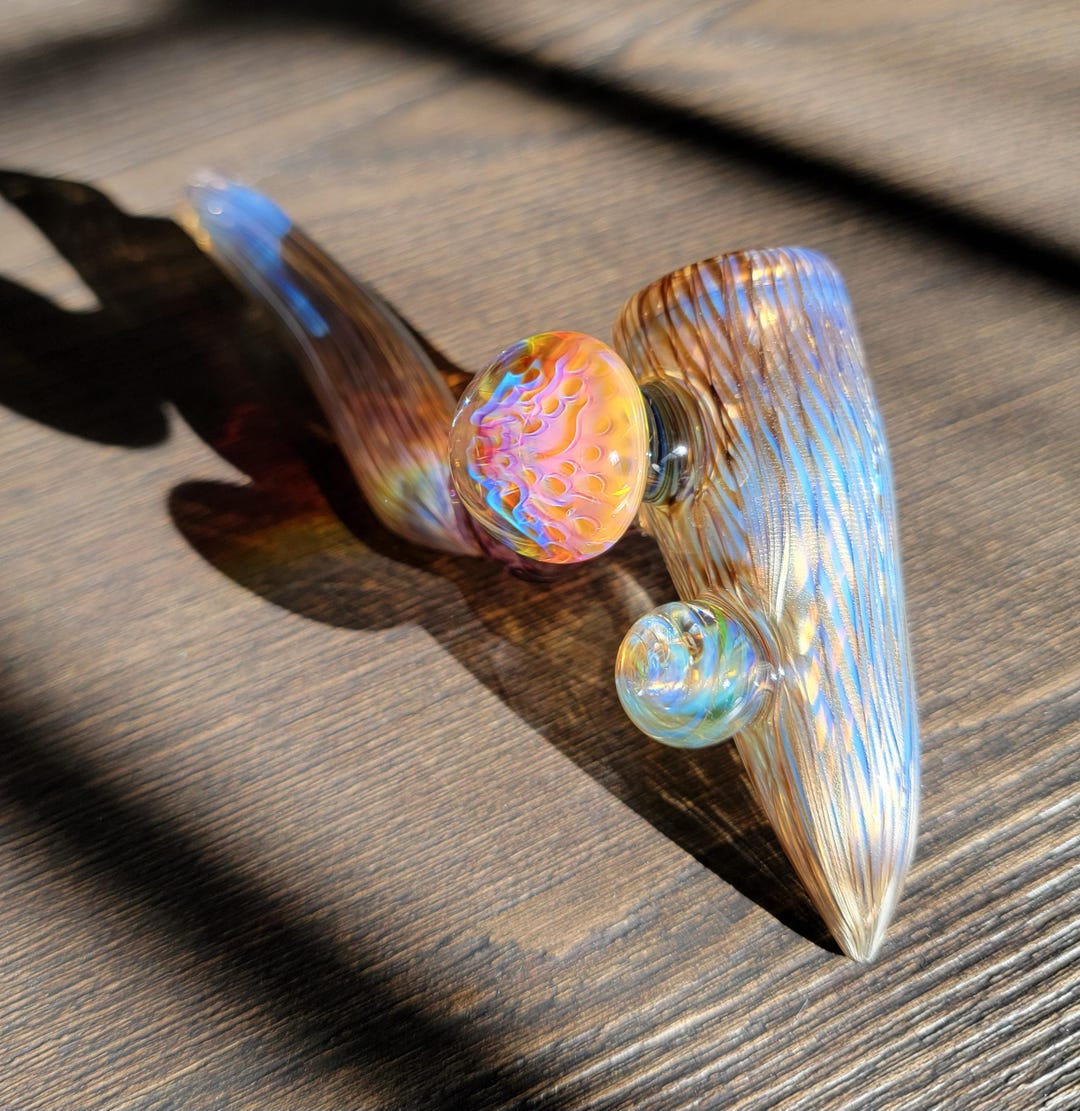 Silver Fumed Glass Pipe, Glass, Pipe, Unique, Handmade, High-quality - Etsy