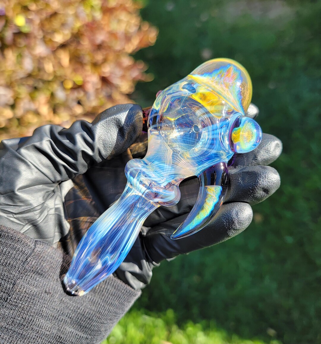 Silver Fumed Glass Pipe, Glass, Pipe, Unique, Handmade, High-quality - Etsy