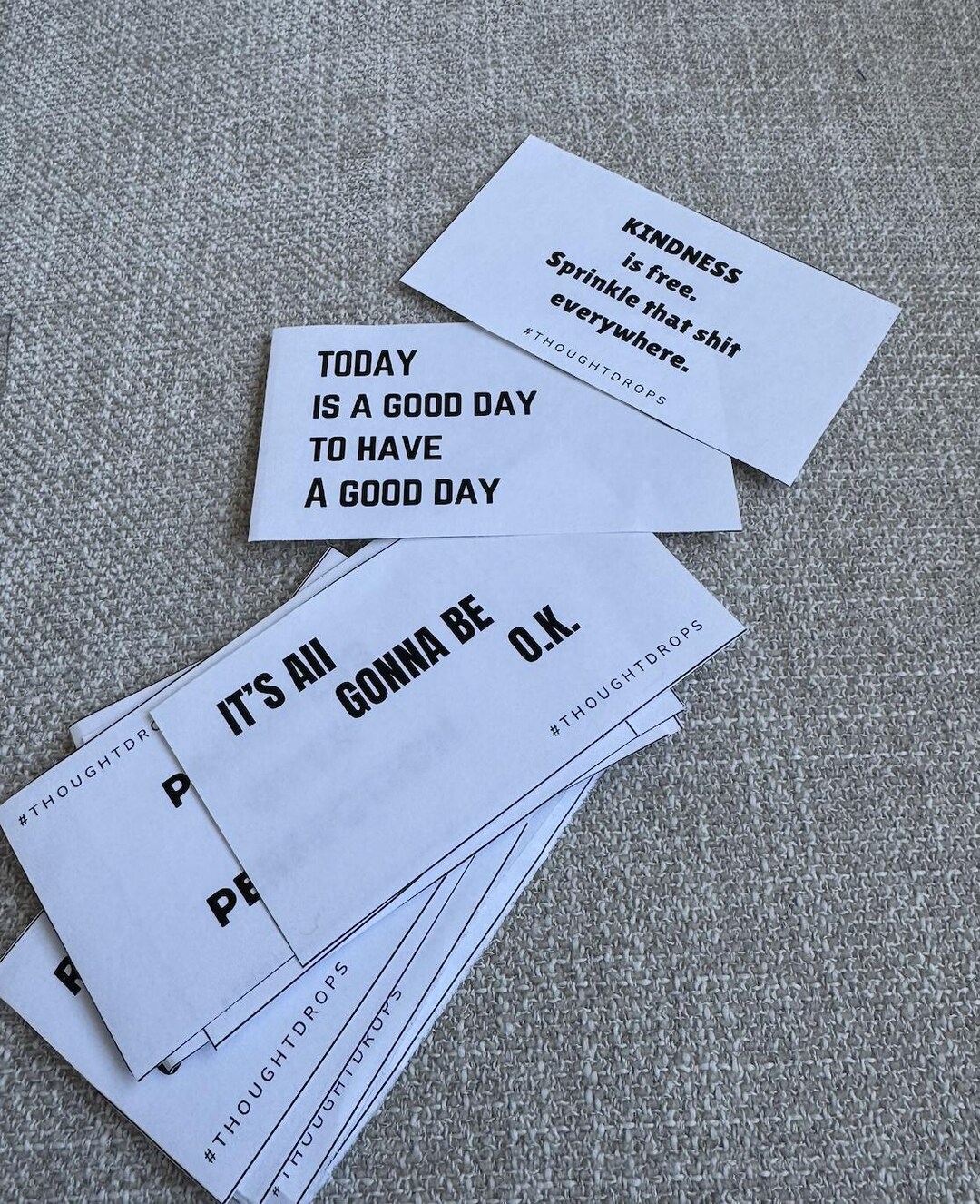 Thought Drops Printable Kindness Cards | 10 Unique Mini Quote Cards to ...
