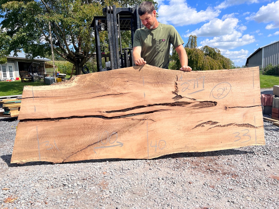 Live Edge Red Oak Slab # 2717 - Etsy
