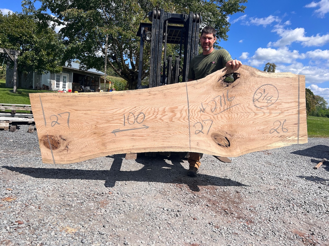 Live Edge Red Oak Slab # 2716 - Etsy