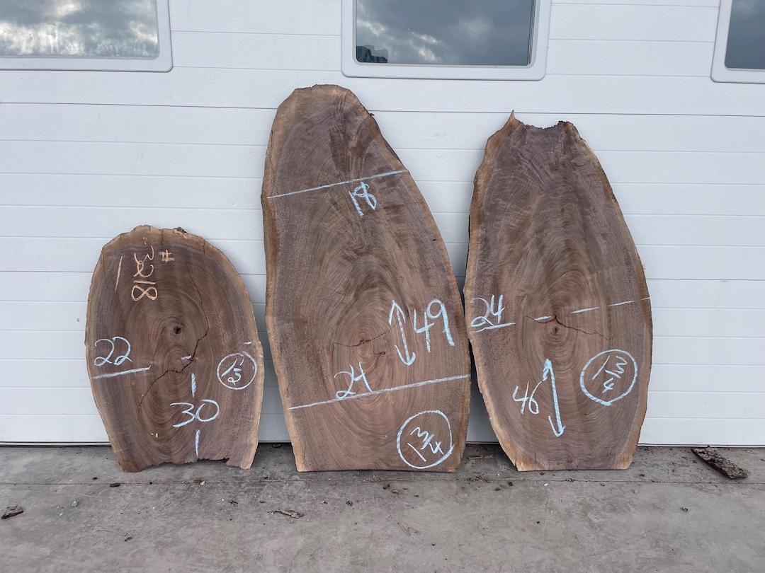 Live Edge Walnut Limb Section Group # 3218 (3pcs) - Etsy