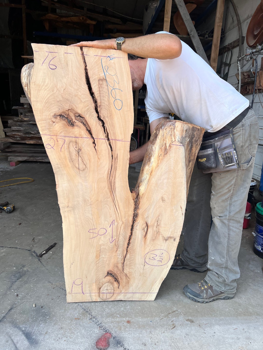 Live Edge Hard Maple Slab #2360 **BE CREATIVE** Epoxytableslab, River ...