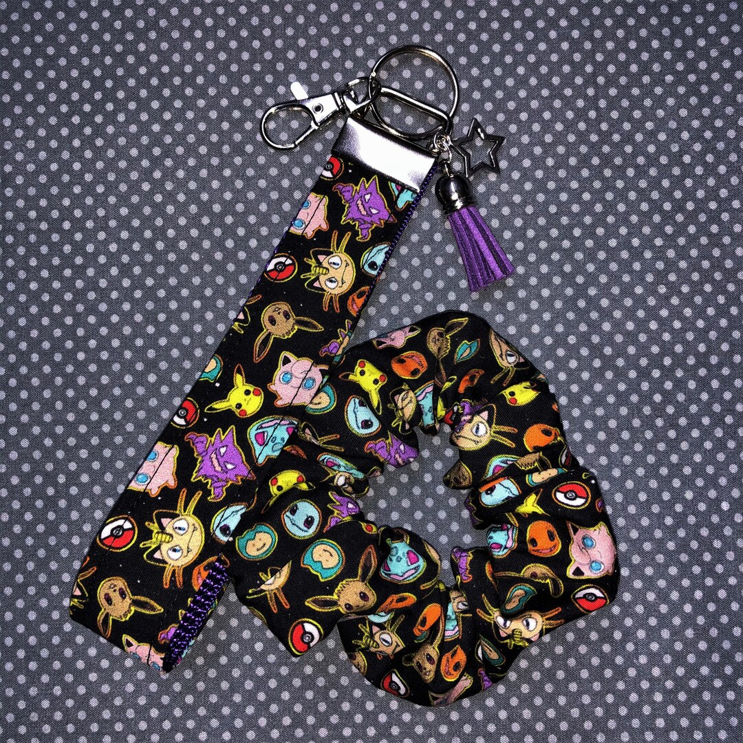 Pocket Monsters Key Fob and Scrunchie / Keychain / Wristlet / Gamer ...
