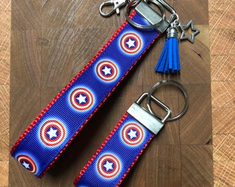 Captain America Key Ring - Etsy