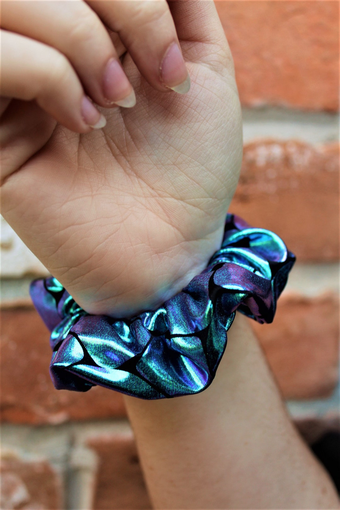 Dragon Scale Scrunchie / Mermaid / Iridescent / Fantasy / Hair Tie ...