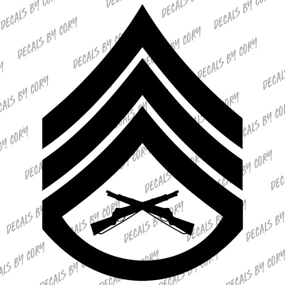 USMC Marine Ranks Decal Sticker Sergeant Major Corporal Private First ...