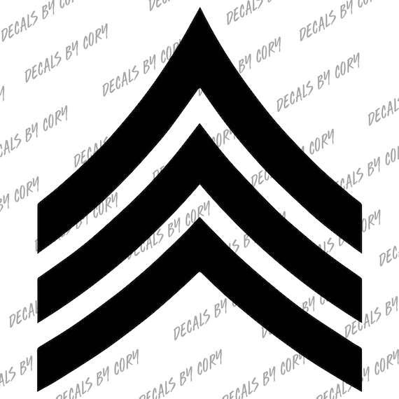 US Army Sergeant SGT E-5 E5 Rank Decal United States America | Etsy