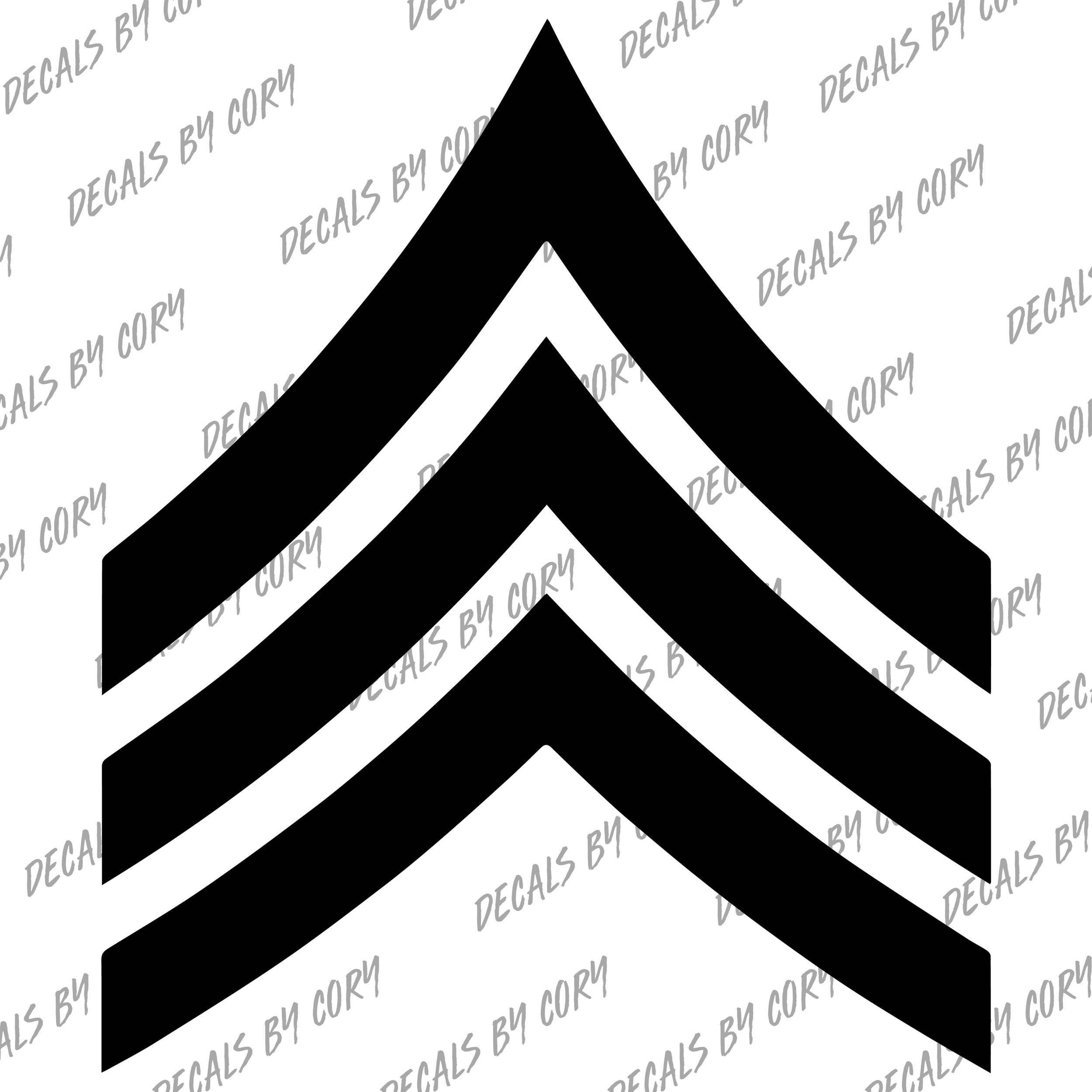 US Army Sergeant SGT E-5 E5 Rank Decal United States America | Etsy
