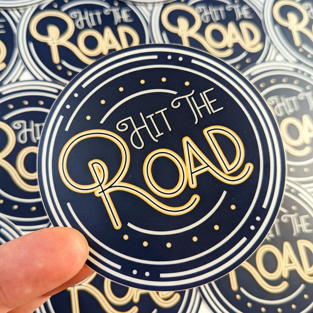 Hit the Road Vinyl Sticker // Road Trip Stickers // Bumper Stickers ...