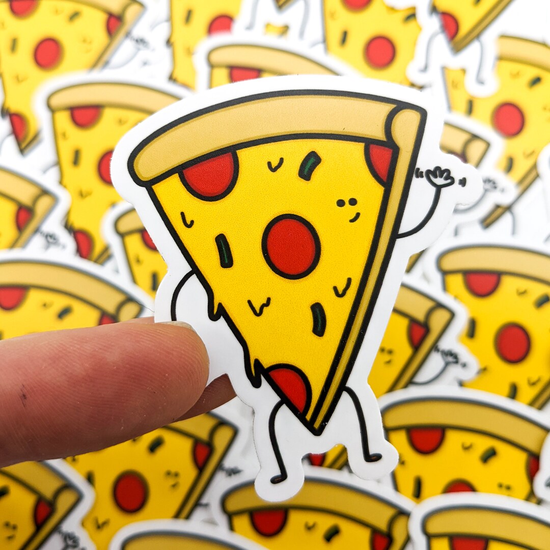 Pizza Pete Vinyl Sticker // Pizza Sticker // Pizza Man // Waterbottle ...