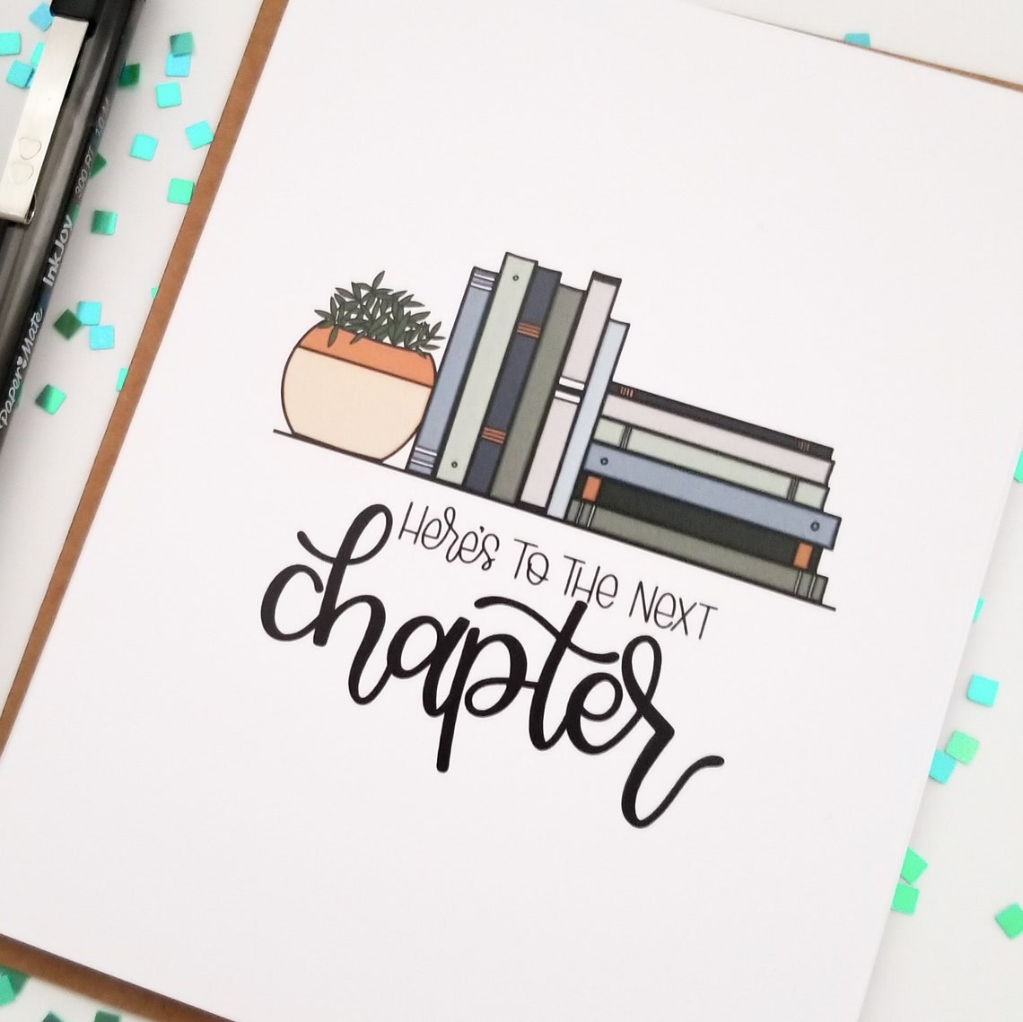Here's to the Next Chapter Card // Graduation Card // - Etsy