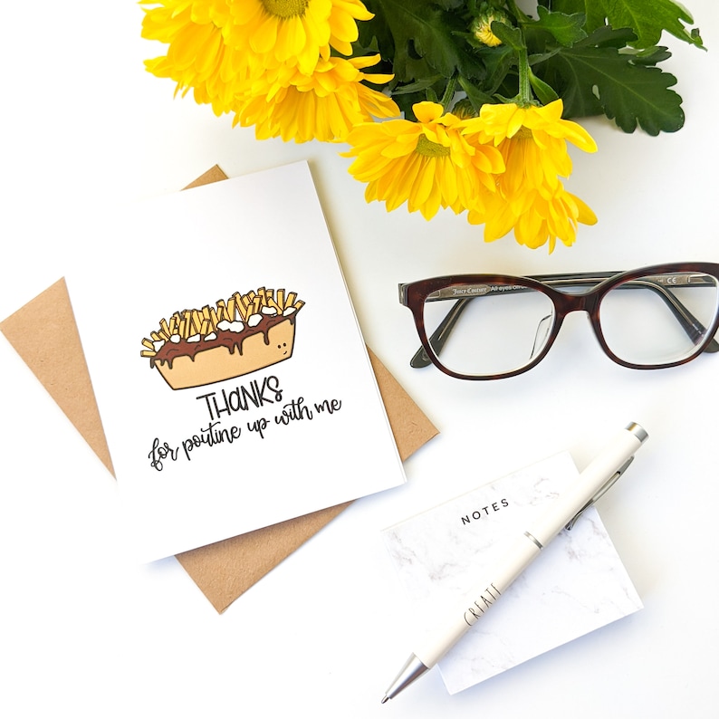 Thanks for Poutine up With Me Card // Anniversary Card // Apology Card ...