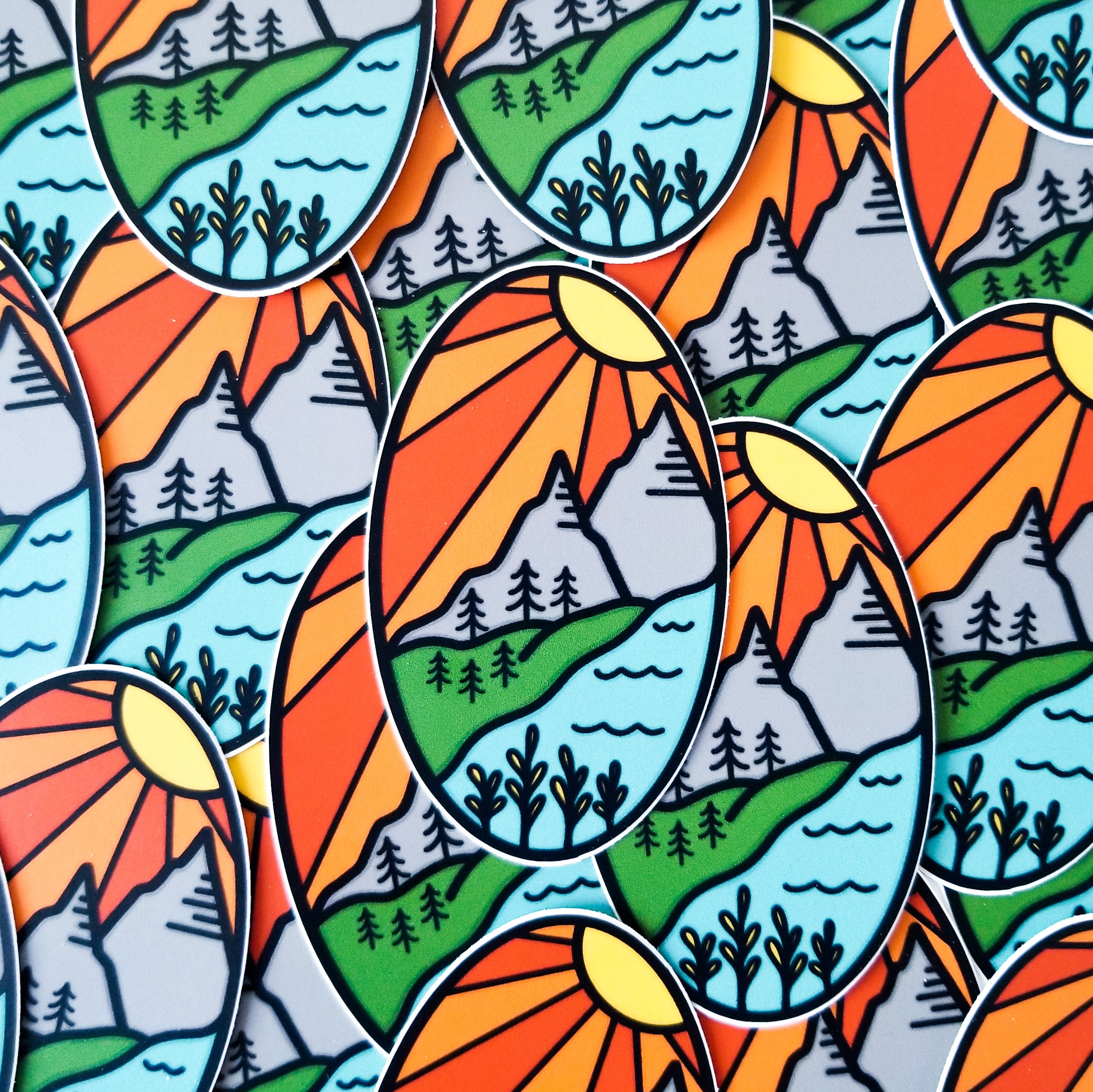 Mountains Sticker // Outdoor Sticker // Explore Outdoors - Etsy