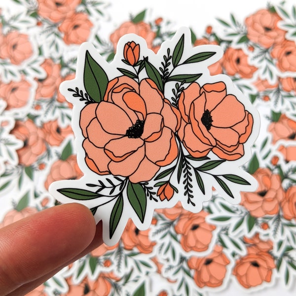 Flower Stickers - Etsy