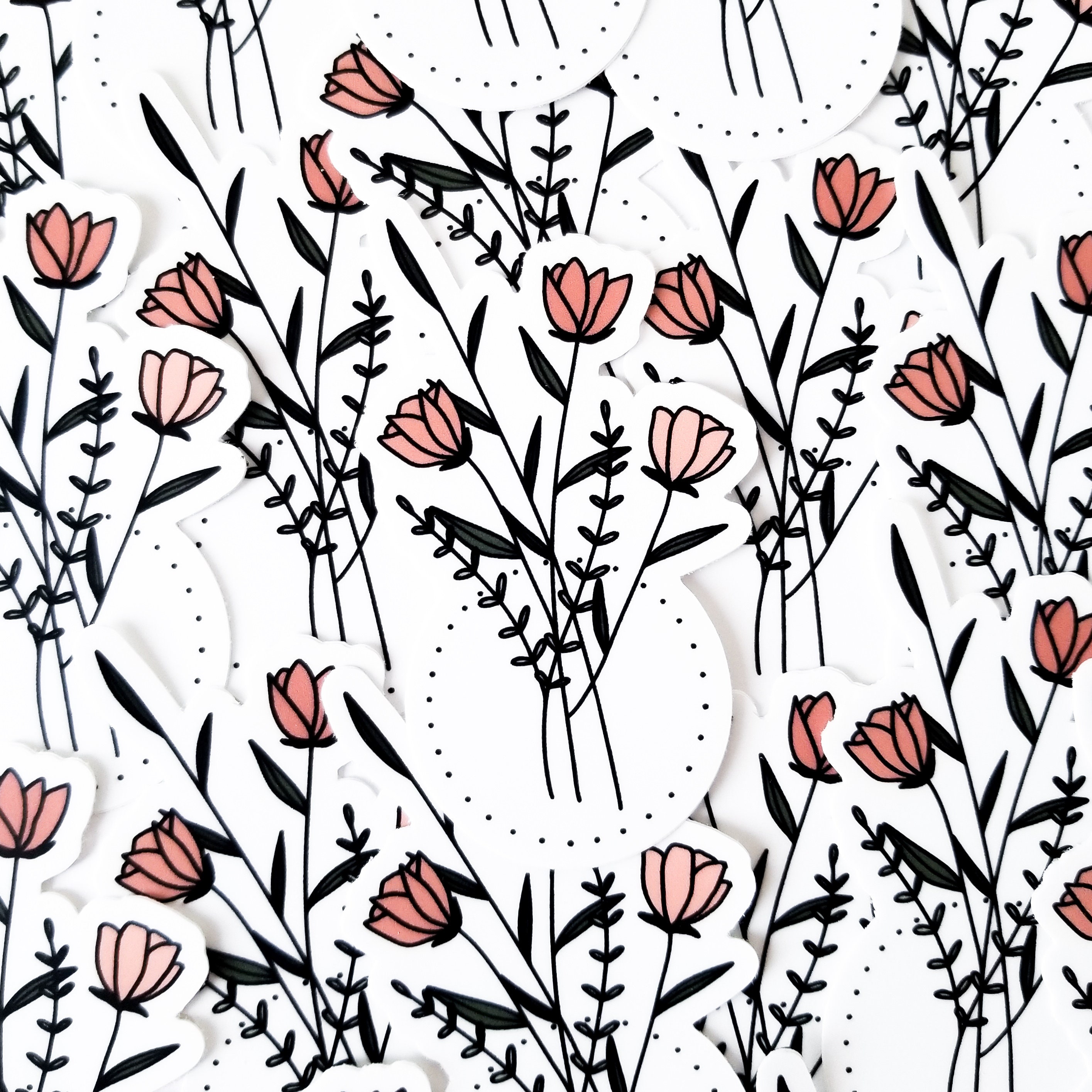 Pastel Florals Sticker // Spring Flowers Sticker // Flower Sticker ...