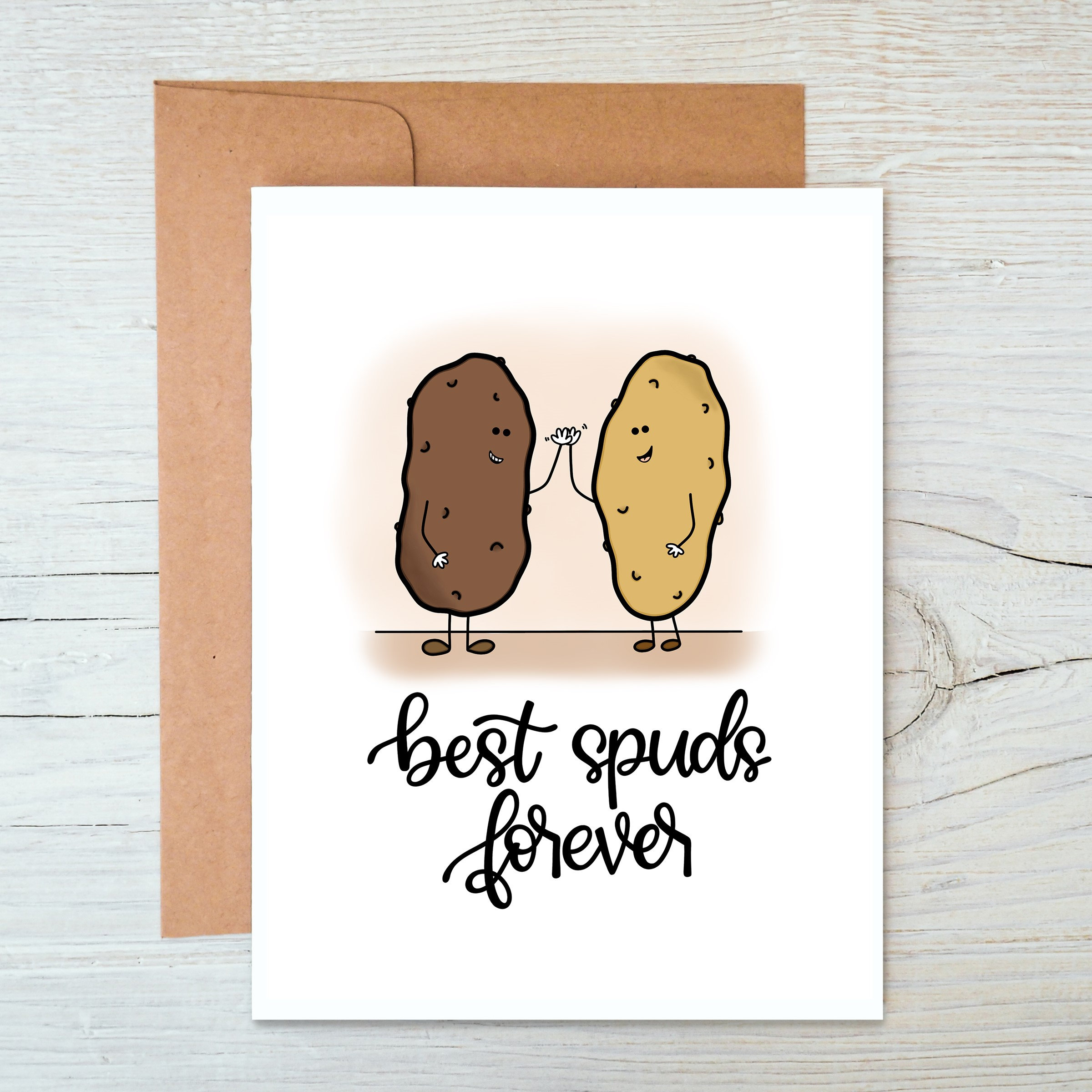 Best Spuds Forever Cards // Best Friends Card // Friendship Card ...