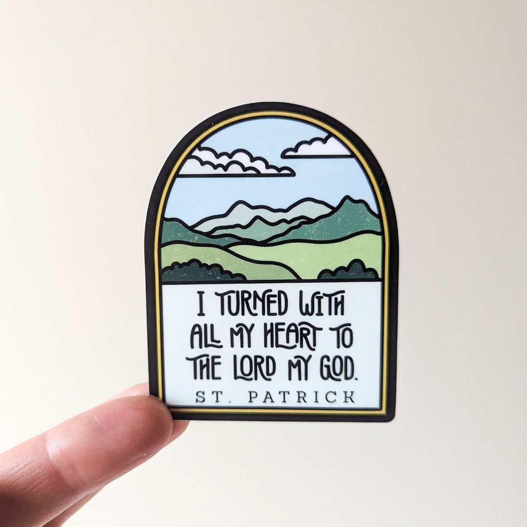 Saint Patrick Sticker // Turn to the Lord Sticker // Christian Sticker ...
