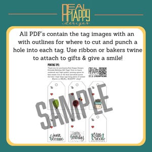 Printable Birthday Gift Tags, Cute Designs (digital Download) - Etsy