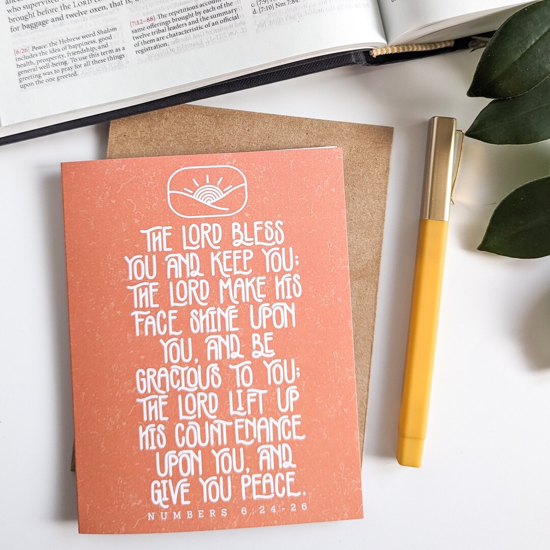 Christian Blessing Card // Catholic Blessing // May the Lord Bless You ...