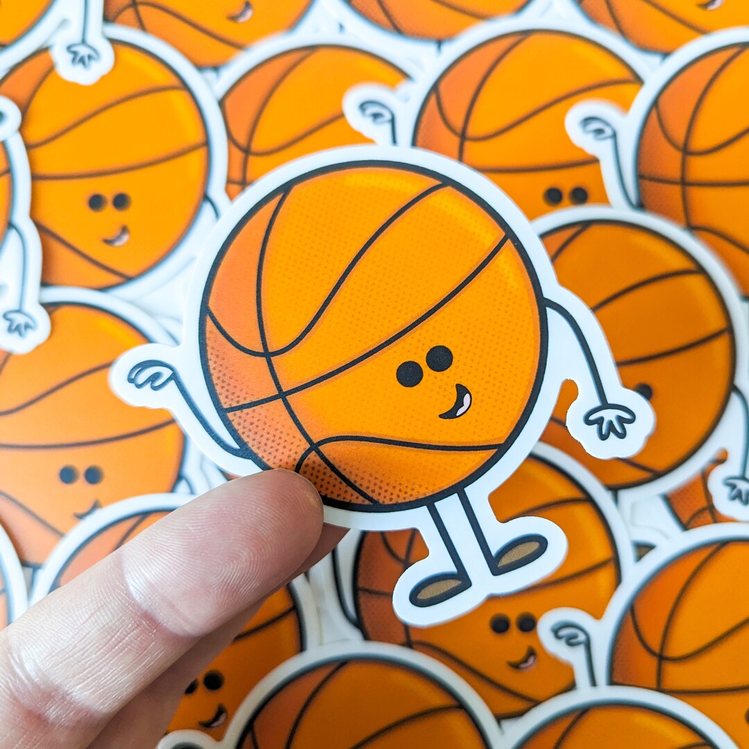 Basketball Benny Sticker // Basketball Sticker // Waterproof Stickers ...