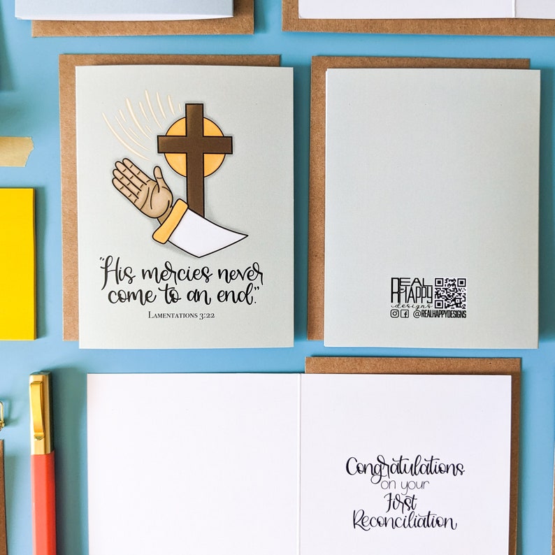 First Reconciliation Card // Catholic Greeting Cards - Etsy
