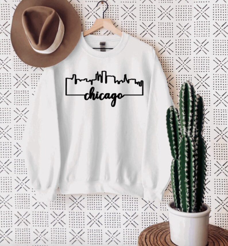 Unisex Chicago Skyline Sweatshirt || Chicago Sweatshirt - Etsy