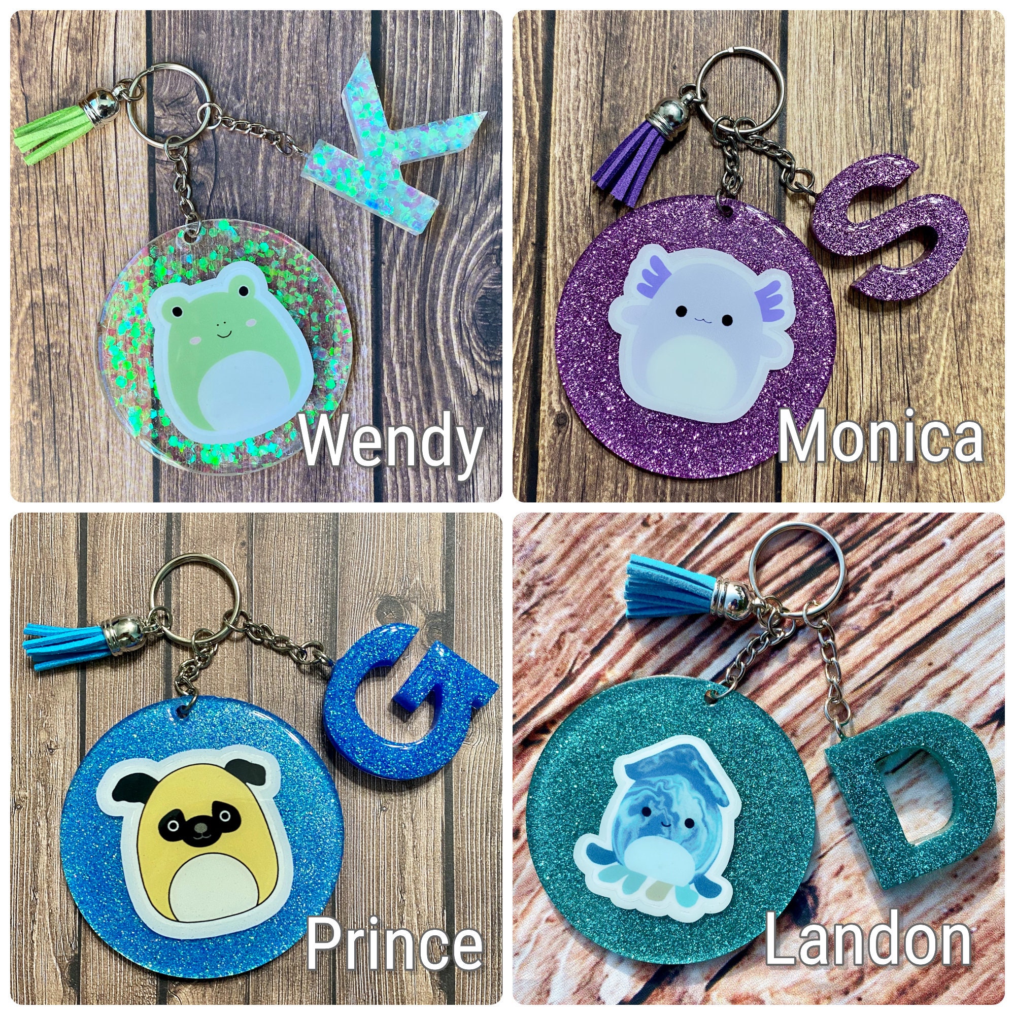 Squishmallow Inspired Keychain Set Custom Squishmallow - Etsy