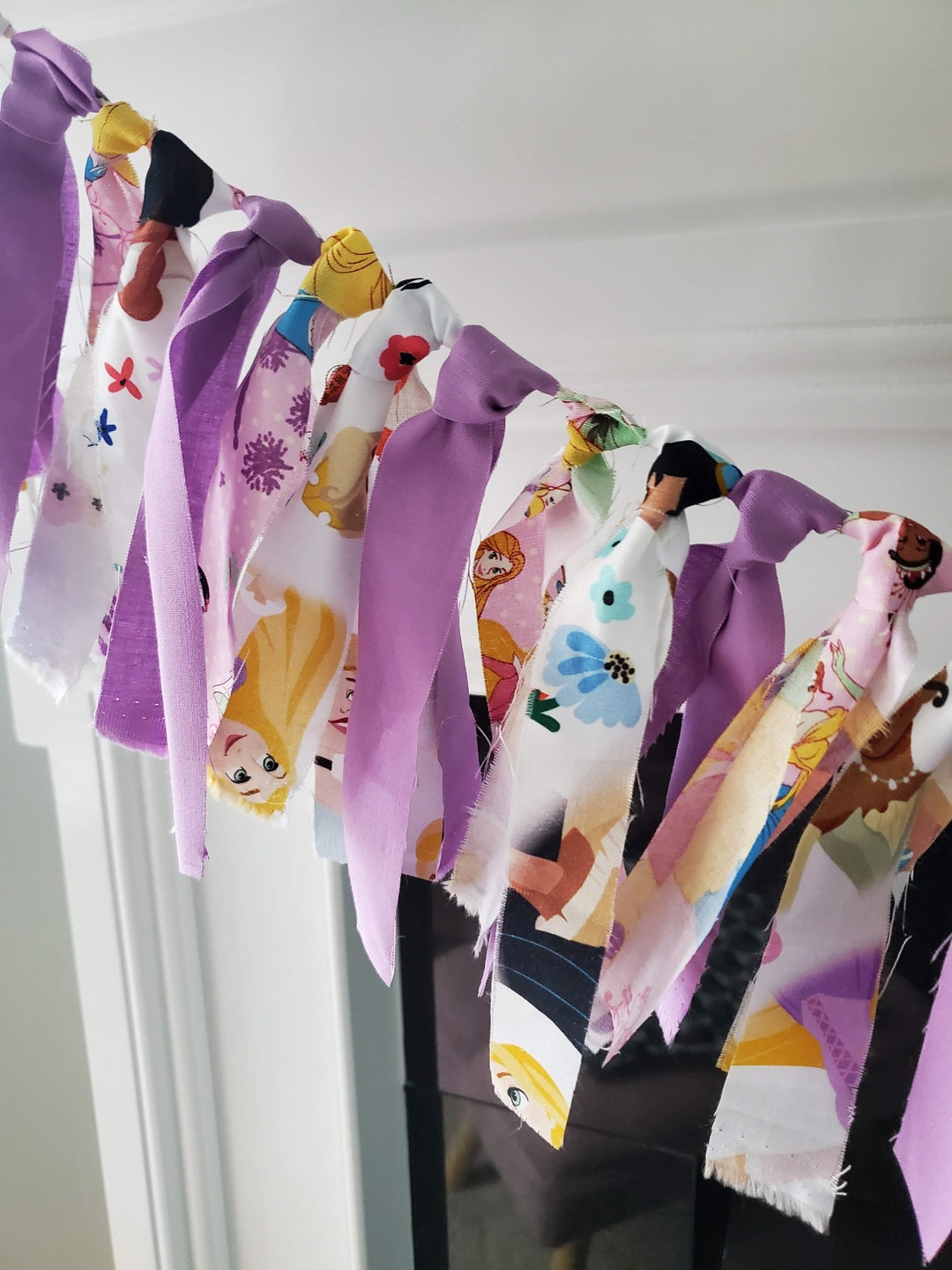 Disney Fabric Garland Ragtie Garland Disney Banner Disney Birthday - Etsy