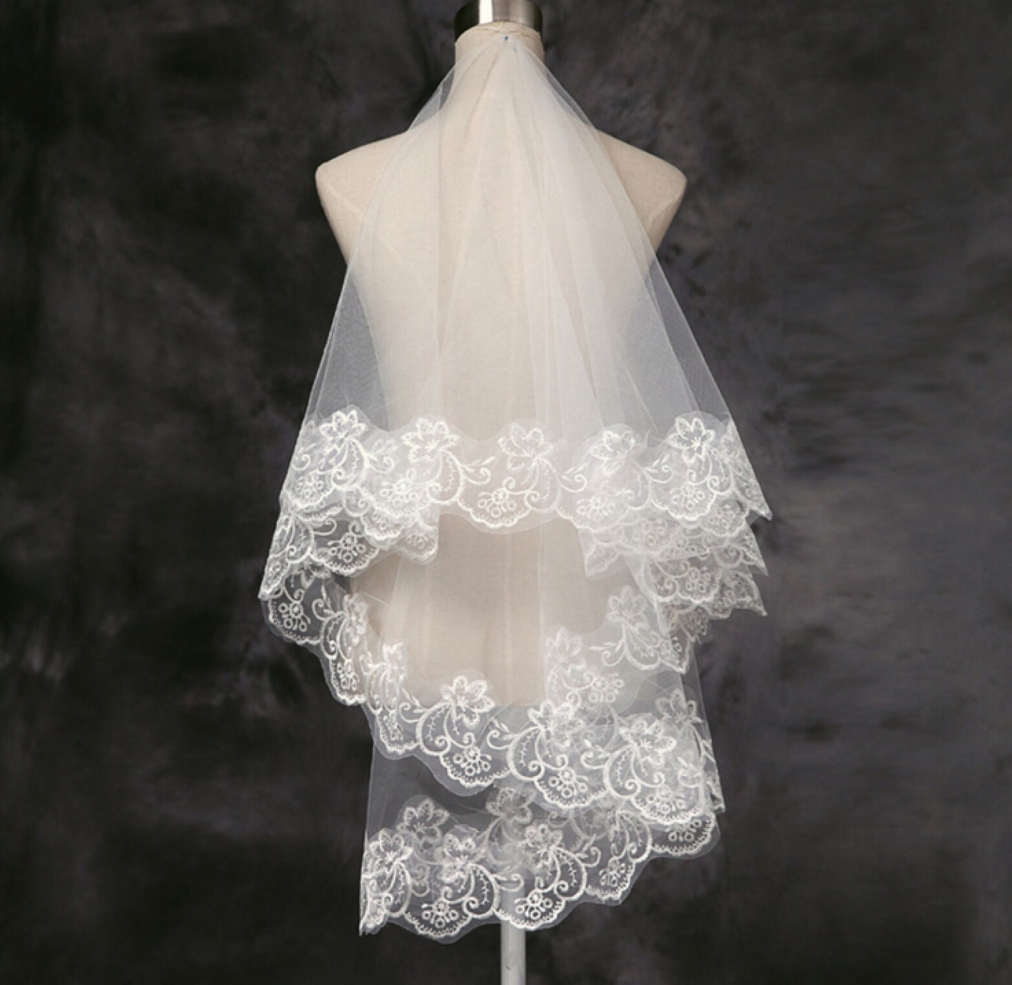 Off White Wedding Veil, Hair Veil, Bridal Wedding Veil, Wedding Hair ...