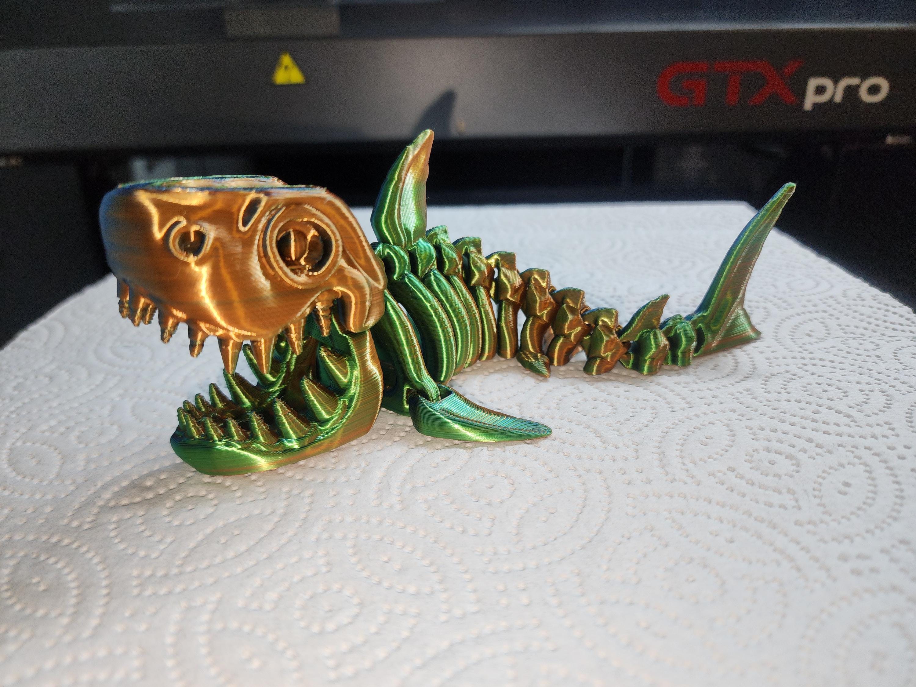 Flexi Factory 3D Printed 3d Shark,with Moving Par - Etsy