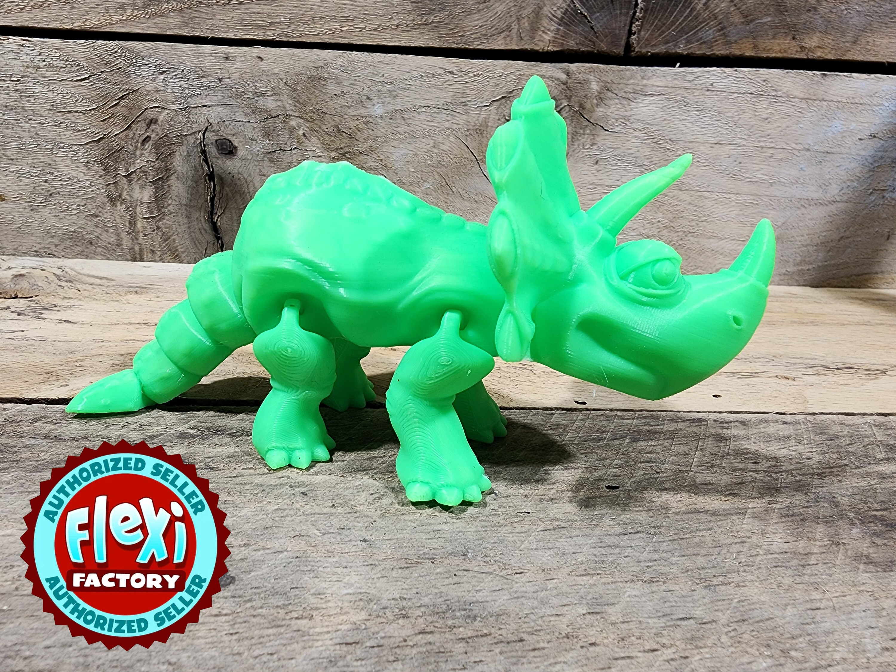 Flexing Factory 3D Printed Green Triceratops With Moving Parts. - Etsy