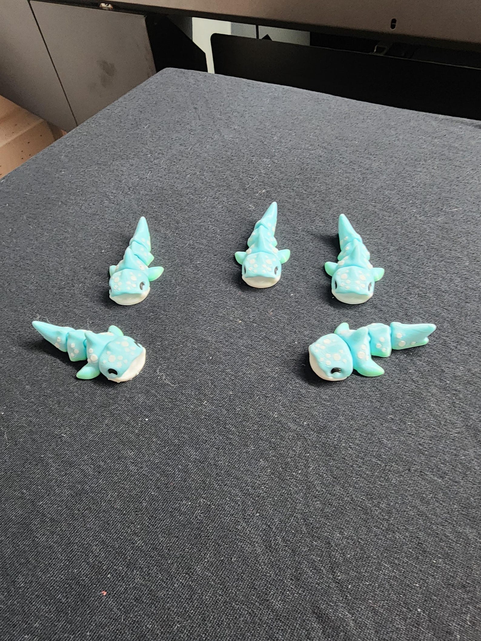 3D Printed Multicolored Little Toy Fish With Moving Parts. Set of 5 ...
