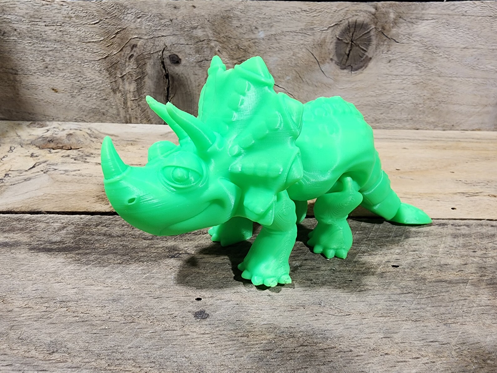 Flexing Factory 3D Printed Green Triceratops With Moving Parts. - Etsy