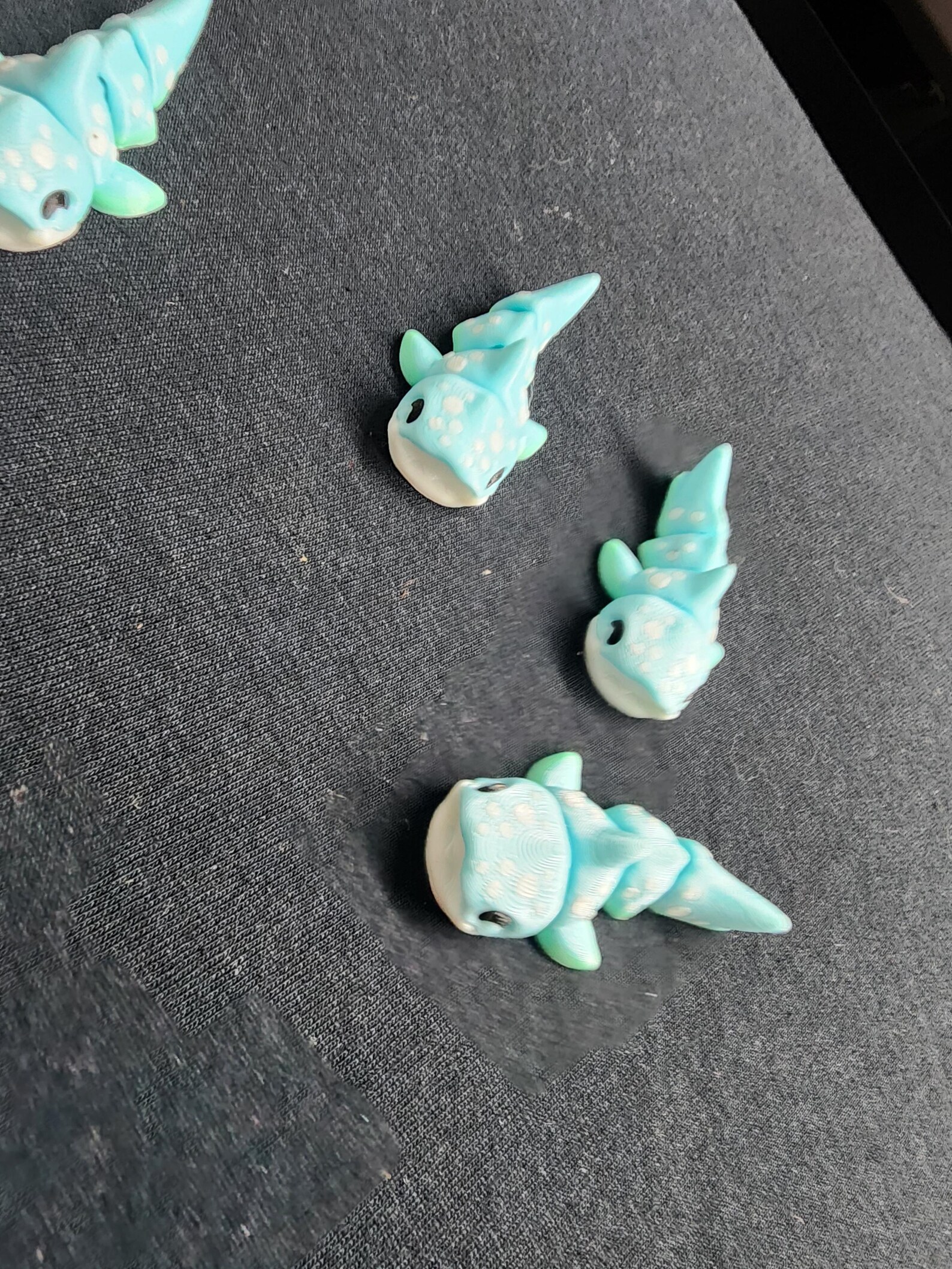 3D Printed Multicolored Little Toy Fish With Moving Parts. Set of 5 ...