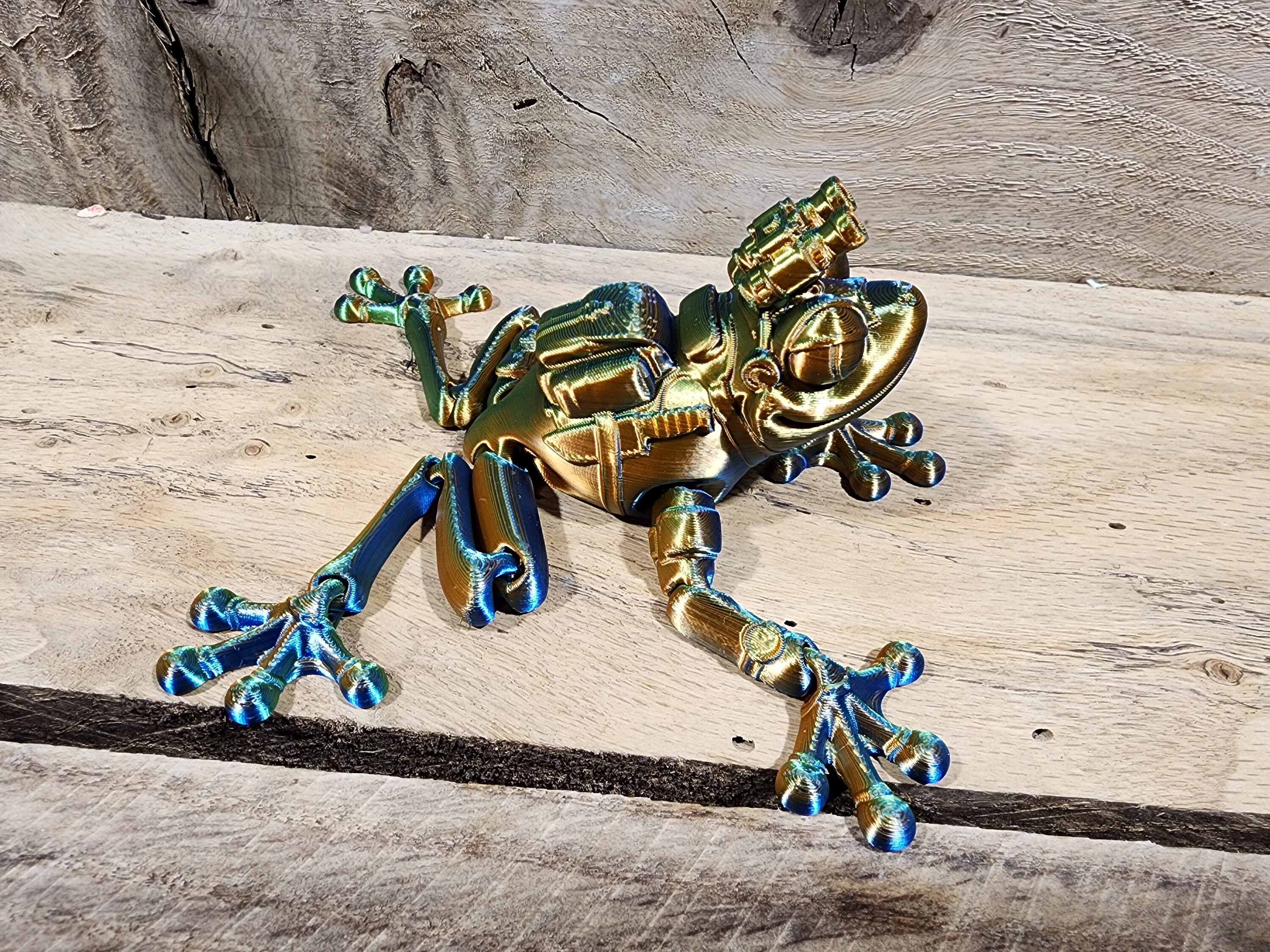 Flexing Factory 3D Printed Multicolor 3d Special Ops Frog, With Moving ...
